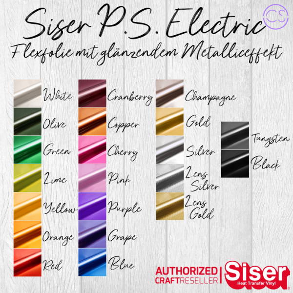 CreaSteinmetz - Flexfolie Siser Electric Effekt-Flex ca. DIN A4 (21x30cm)